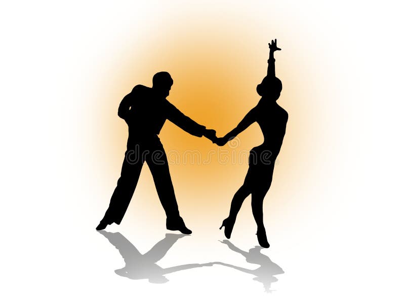 Latin Salsa - Tango Dance Couple Stock Illustration - Illustration of ...
