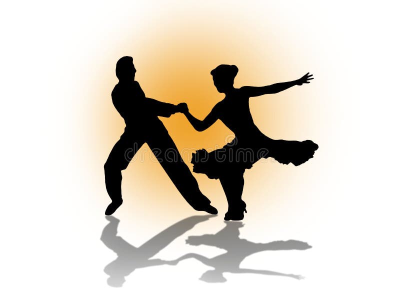 Latin Salsa - Tango Dance Couple Stock Illustration - Illustration of ...