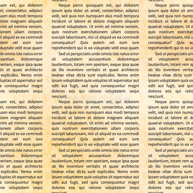 Latin Text on Old Textured Paper, Seamless Pattern Stock Vector ...