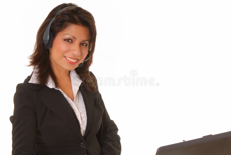 Latina Businesswoman stock image. Image of reception, telephone - 5151141