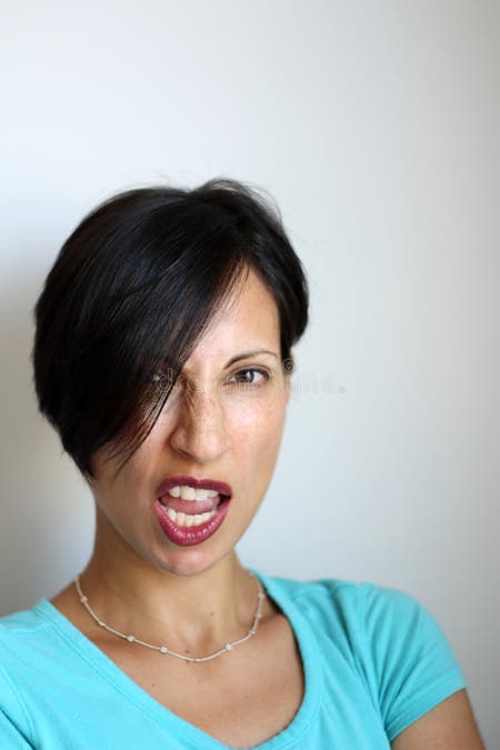Latina Sneer stock photo. Image of hispanic, modern, hairstyle - 14563264