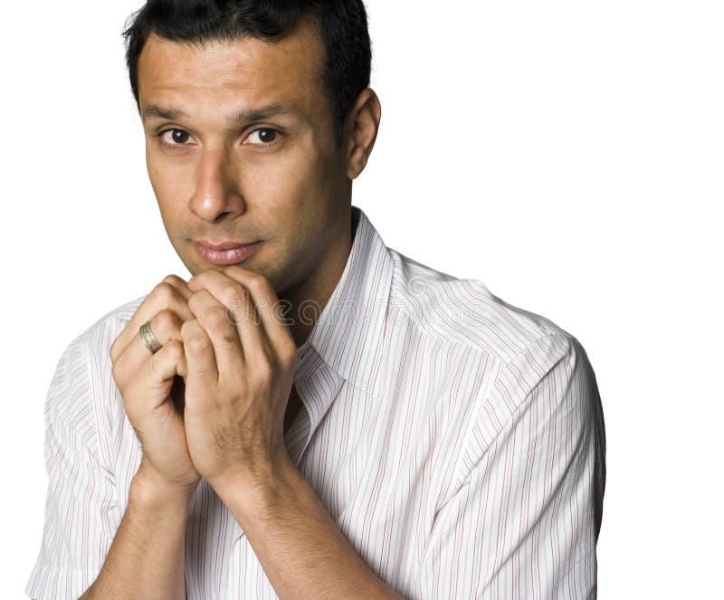 Latino man looking timid stock photo. Image of timid, latino - 8998416