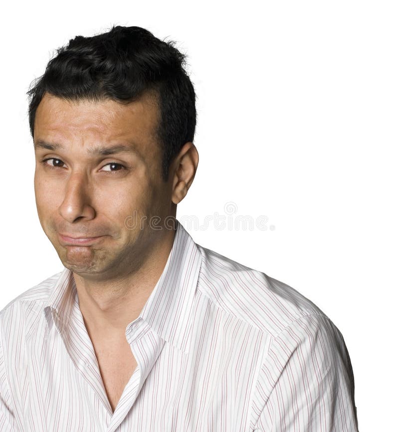 Latino man looking timid stock photo. Image of face, afraid - 8998426