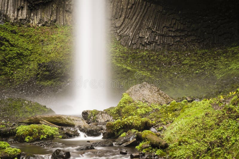 Spring waterfall stock photo. Image of pacific, cliff - 30229100
