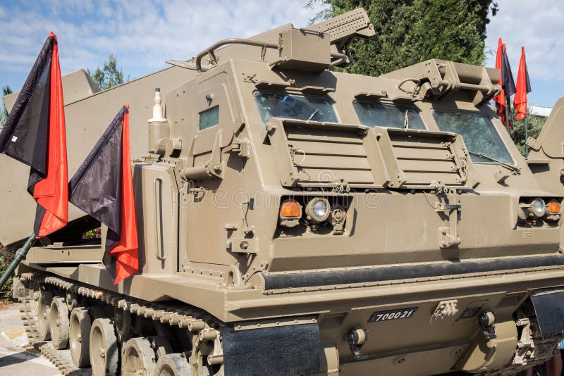 M270 MLRS (Multiple Launch Rocket System) Presented at Latrun Armored ...