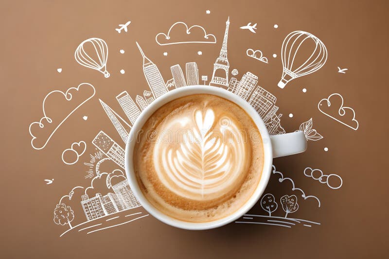 Latte Coffee Cup Doodles Stock Illustrations – 1,033 Latte Coffee Cup ...