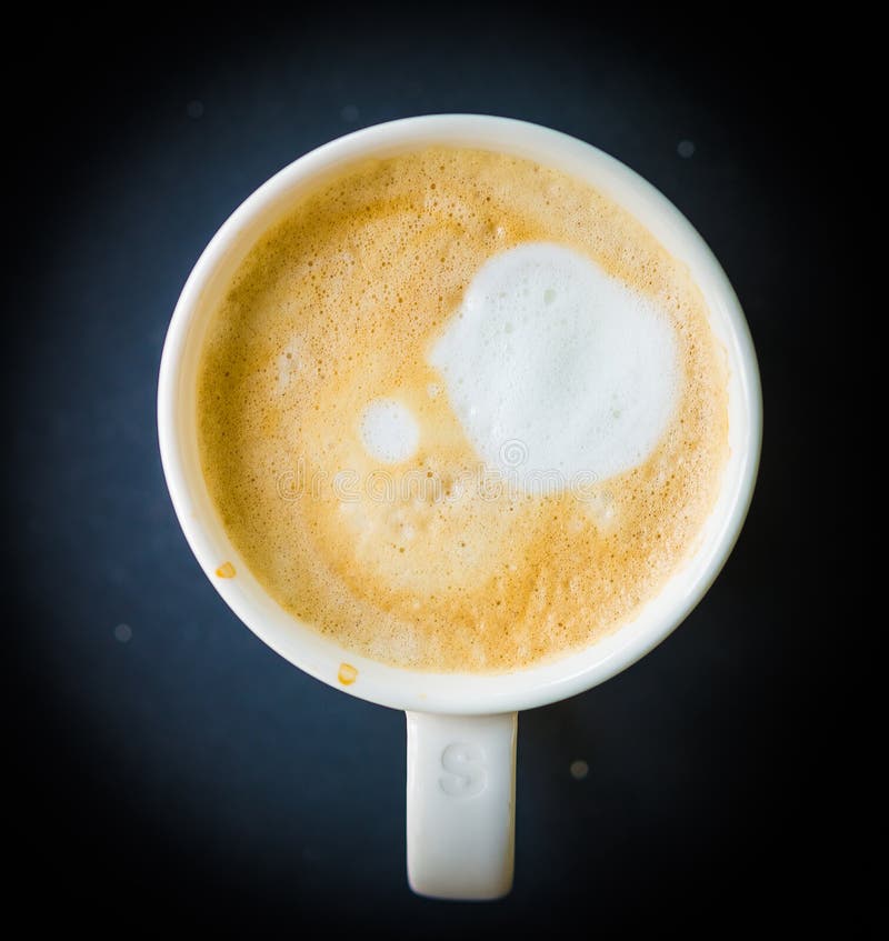 Latte coffee cup stock image. Image of plate, aroma, cappuccino - 47225933