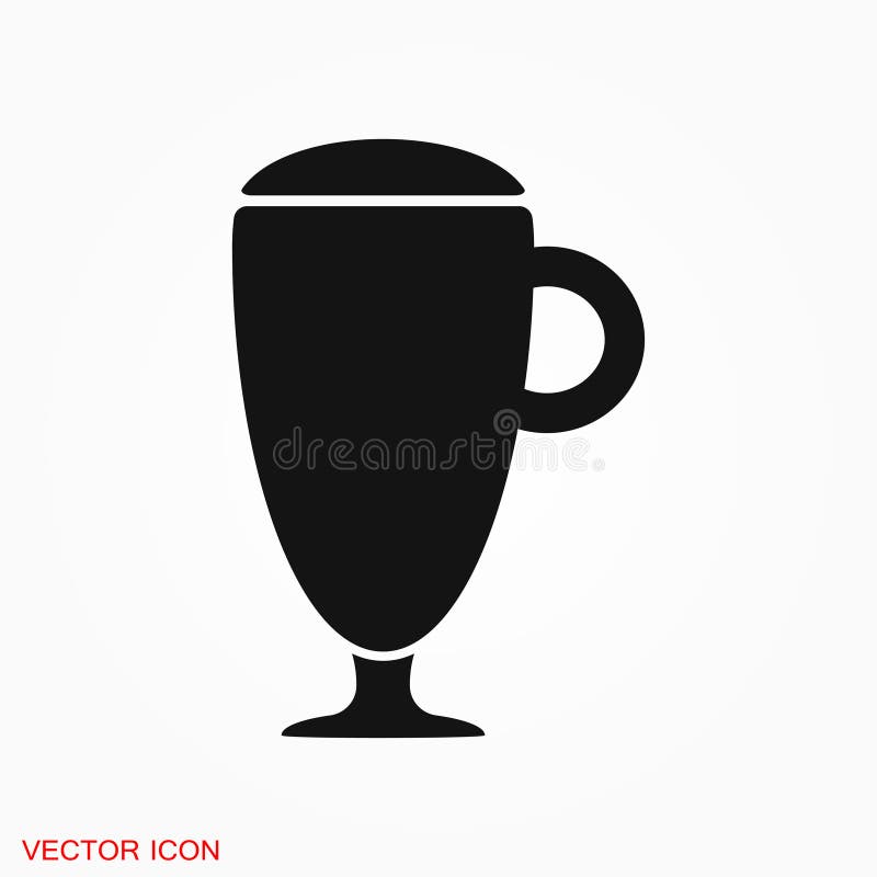 Latte Coffee Icon. Logo, Illustration, Vector Sign Symbol for Design ...