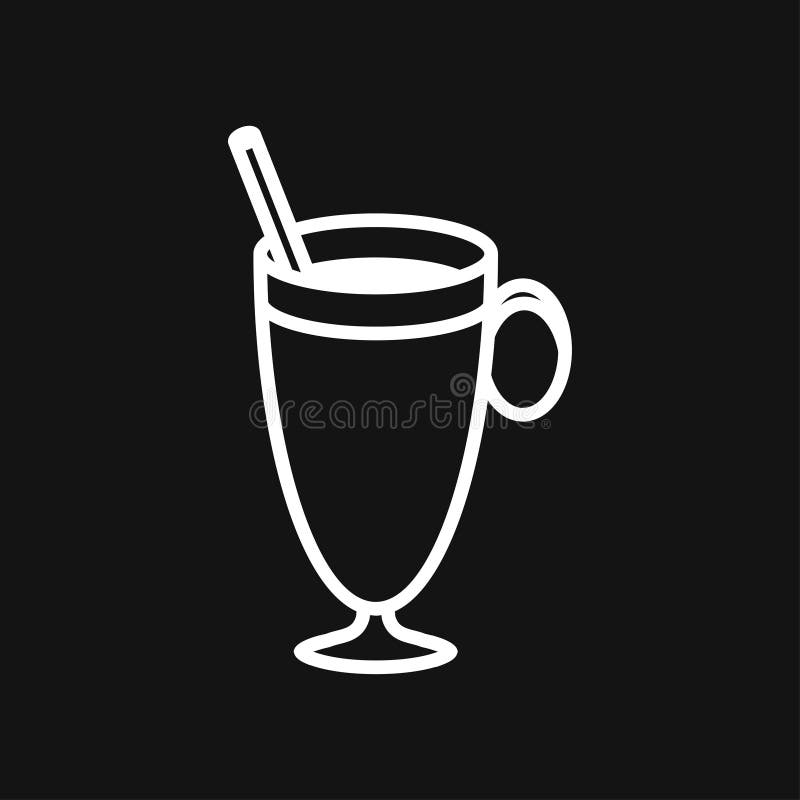 Latte Coffee Icon. Logo, Illustration, Vector Sign Symbol for Design ...