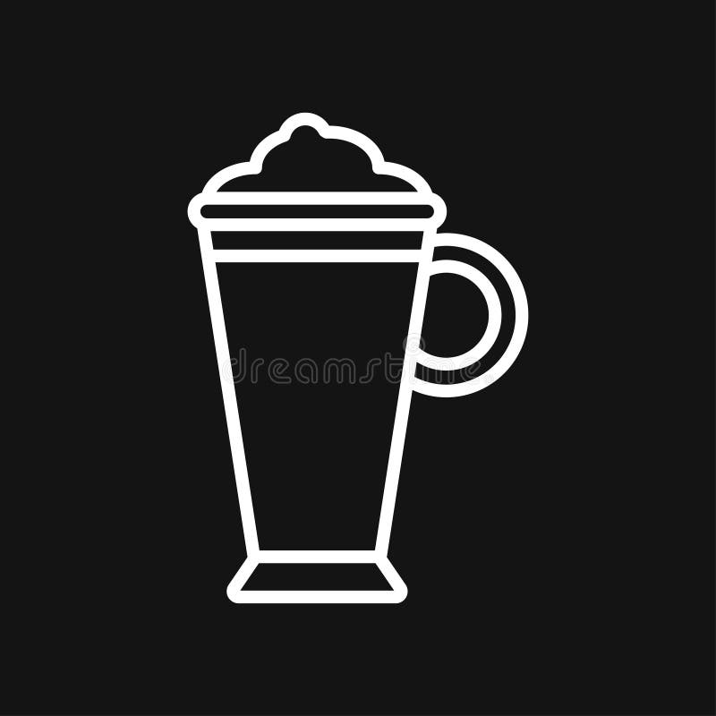 Latte Coffee Icon. Logo, Illustration, Vector Sign Symbol for Design ...