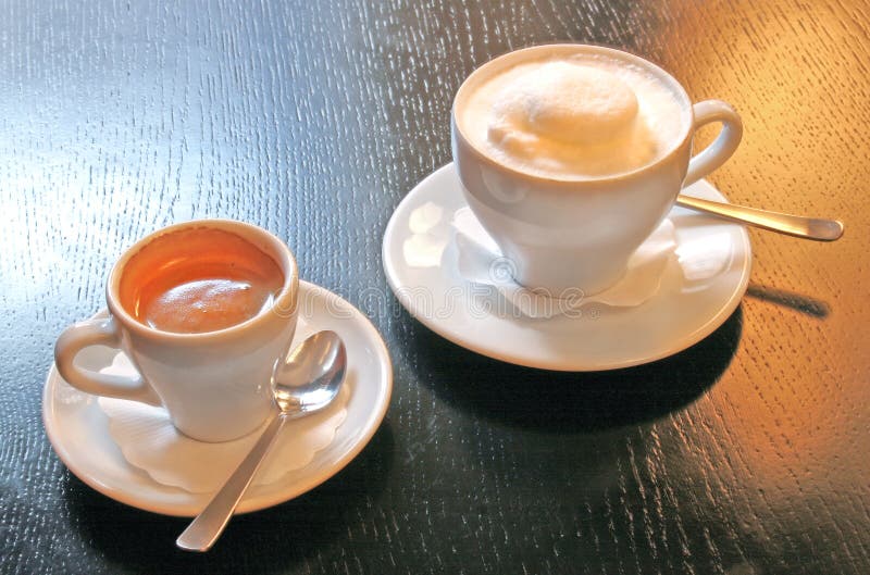 Latte and Coffee a La Vienna Stock Photo - Image of spoon, party: 8993514