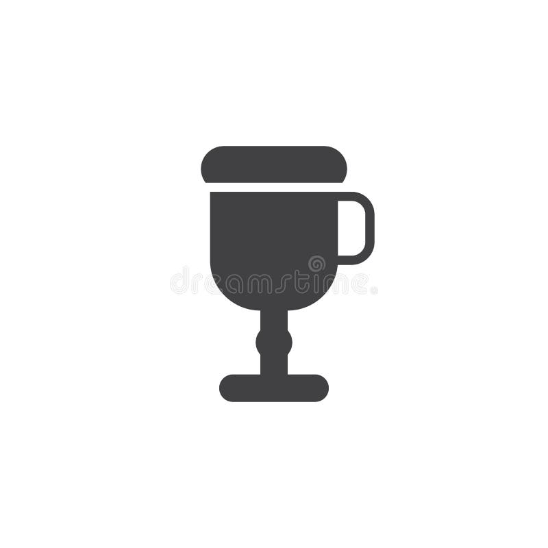 Latte Glass vector icon stock vector. Illustration of pictogram - 128318821