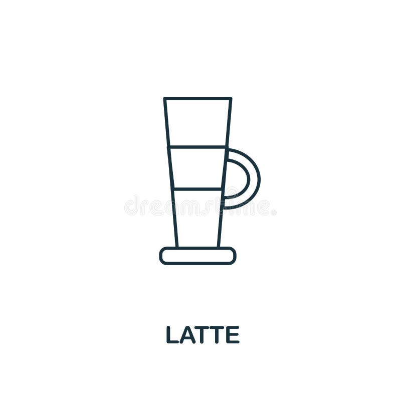 Latte Icon. Thin Line Symbol Design from Coffe Shop Icon Collection. UI ...