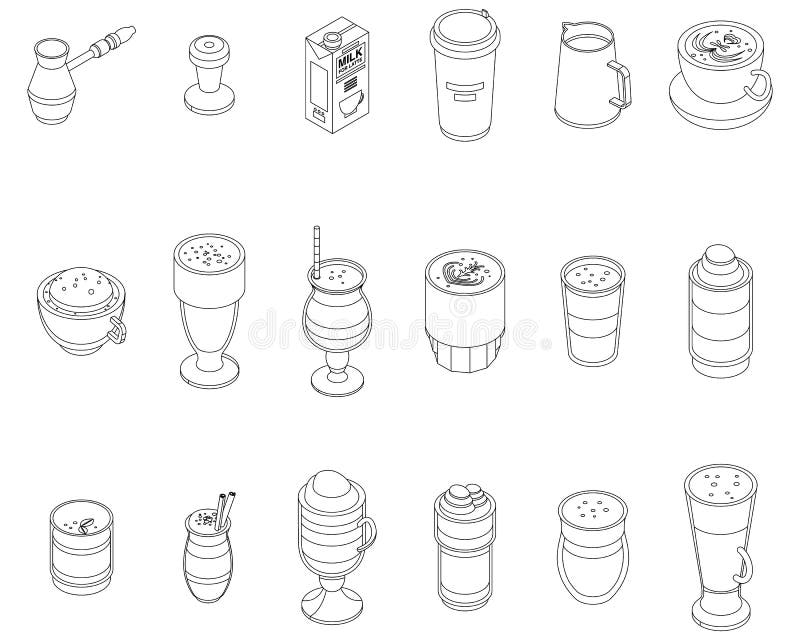 Latte Outline Stock Illustrations – 16,704 Latte Outline Stock ...