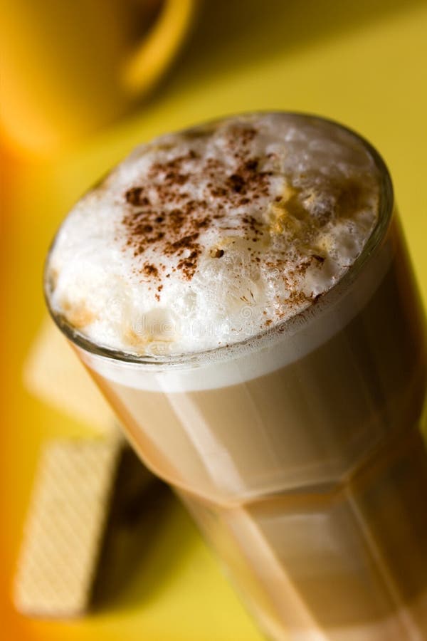 Latte Macchiato with Frothy Milk Stock Image - Image of cappuccino ...