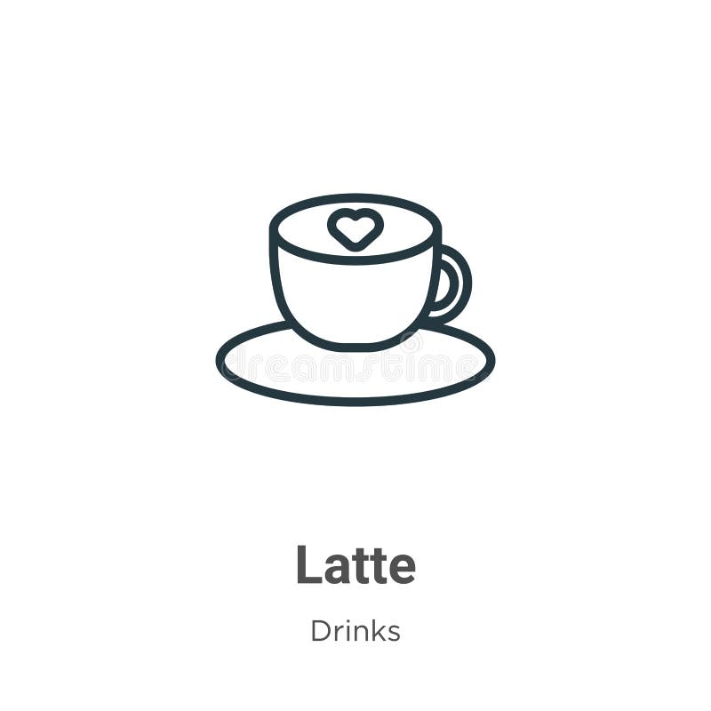 Latte Outline Stock Illustrations – 14,457 Latte Outline Stock ...