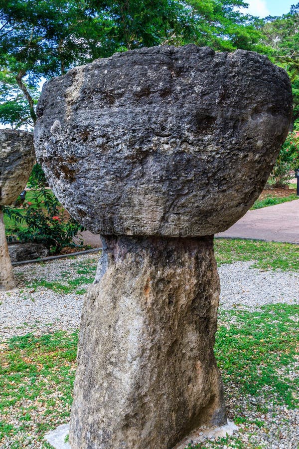 Guam Latte Stones stock photo. Image of summer, leaf, ocean - 2299850