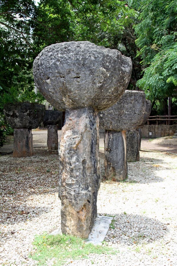 Guam Latte Stones stock photo. Image of summer, leaf, ocean - 2299850