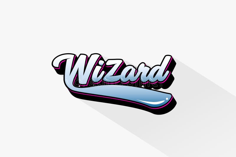 Lattering text wizard stock illustration. Illustration of icon - 125395681