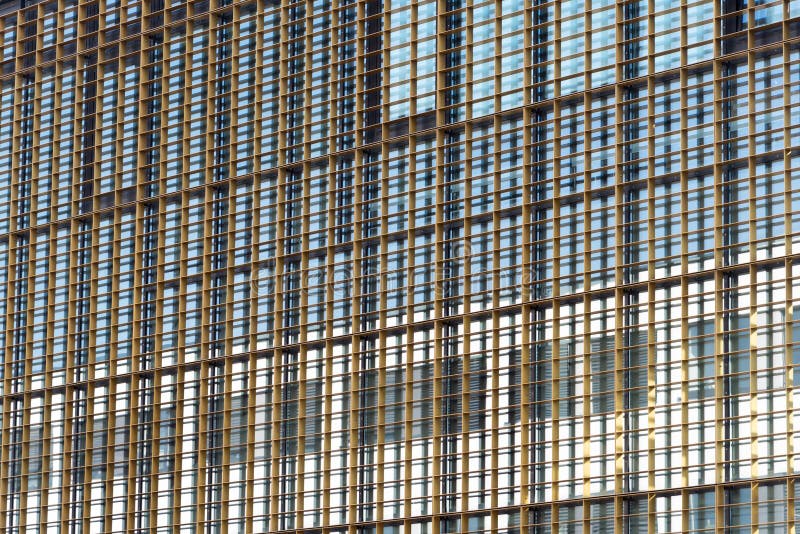 Lattice Structure of a Facade Made of Glass Stock Image - Image of ...