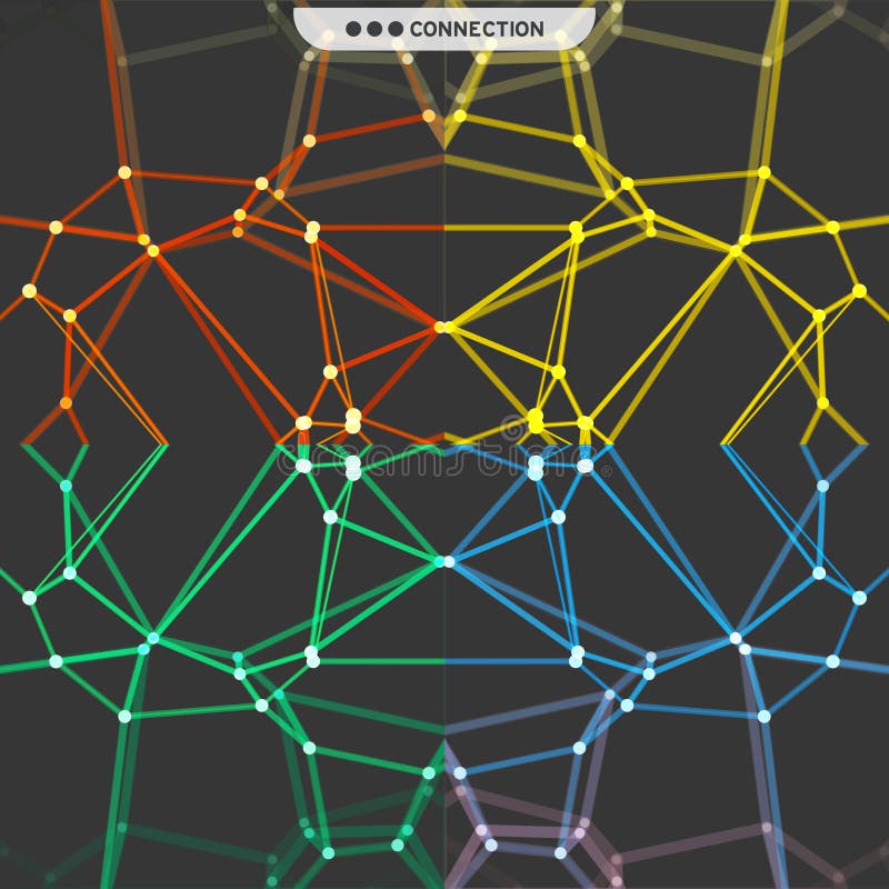 Lattice Structure. Science or Technology Background. Graphic Design. 3D ...