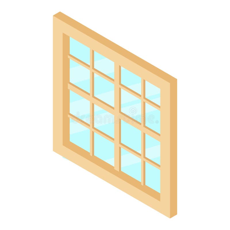 Lattice Window Frame Icon, Isometric 3d Style Stock Vector ...