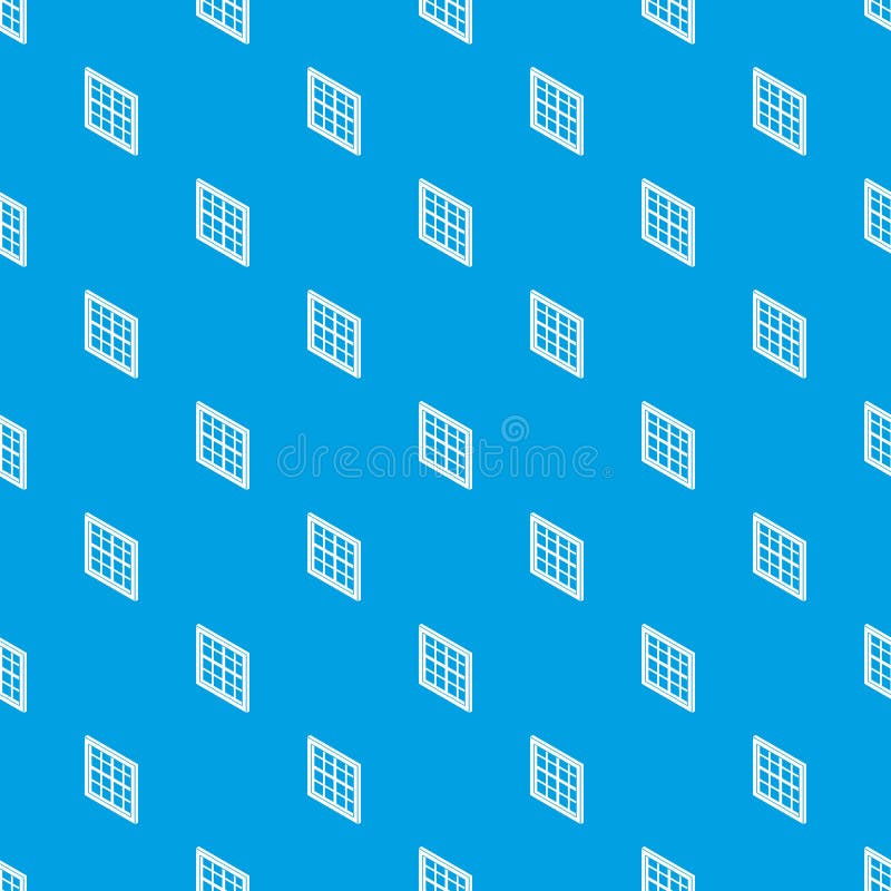 Lattice Window Frame Pattern Vector Seamless Blue Stock Vector ...