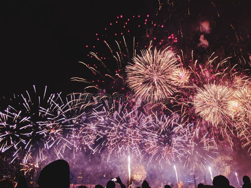 Fireworks stock photo. Image of fireworks, night, show - 134011068