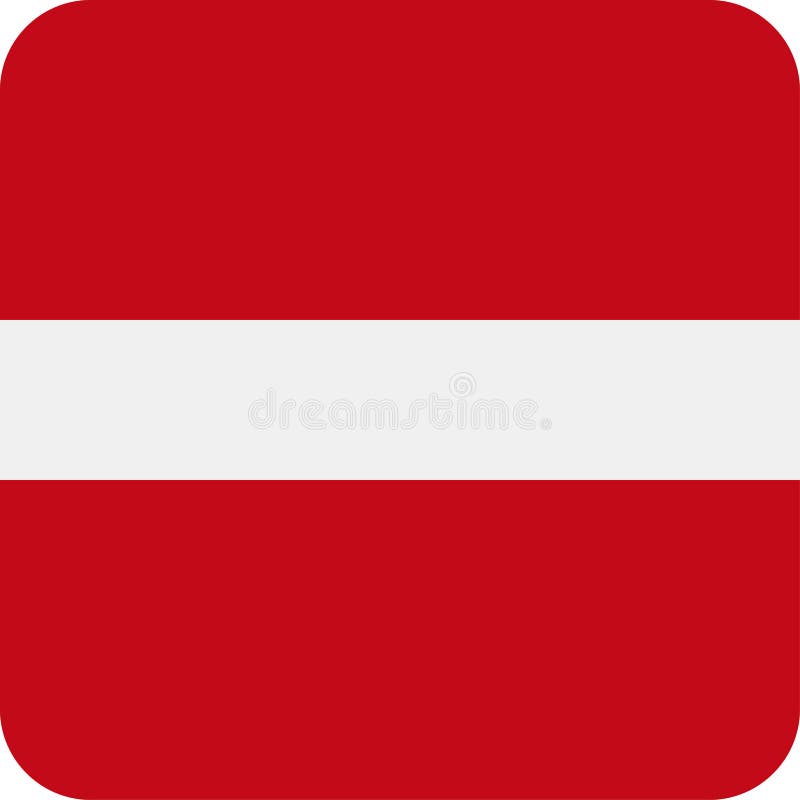 Latvia Flag Vector Square Flat Icon Stock Illustration - Illustration ...