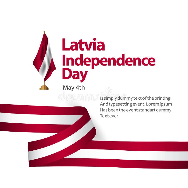 Latvia Independence Day Vector Template Design Illustration Stock ...