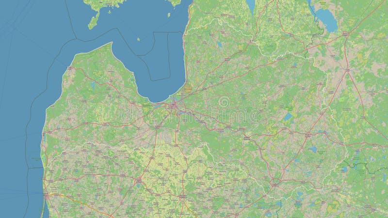 Latvia Outlined. Topo German Stock Illustration - Illustration of ...