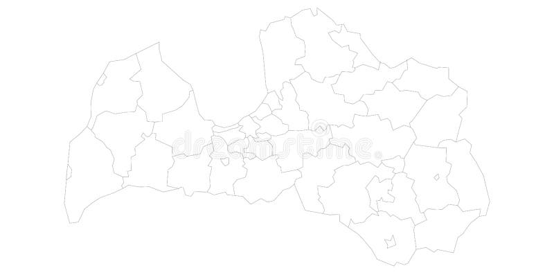 Latvia Political Map of Administrative Divisions Stock Illustration ...