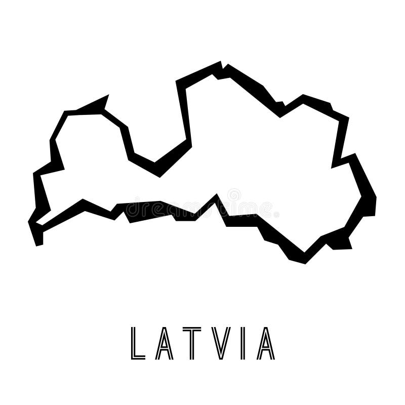 Latvia vector map stock vector. Illustration of sharp - 183439255