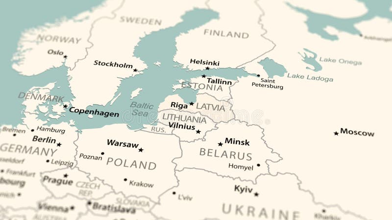 Latvia on the World Map. Smooth Map Rotation Stock Footage - Video of ...