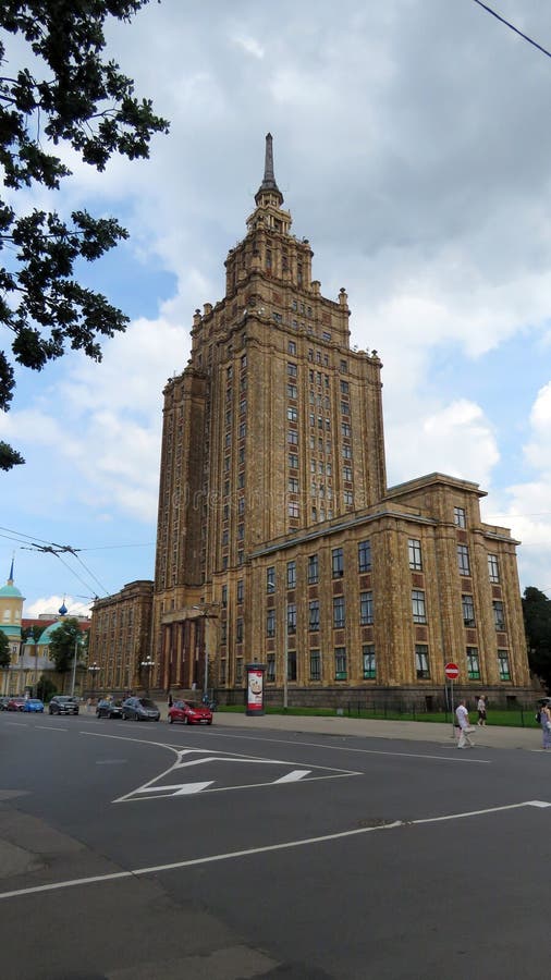 Latvian Academy of Sciences in Riga Stock Image - Image of researcher ...