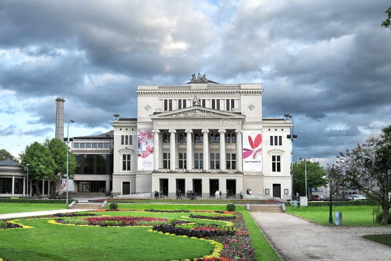 Latvian National Opera, Riga, Latvia Editorial Stock Photo - Image of ...