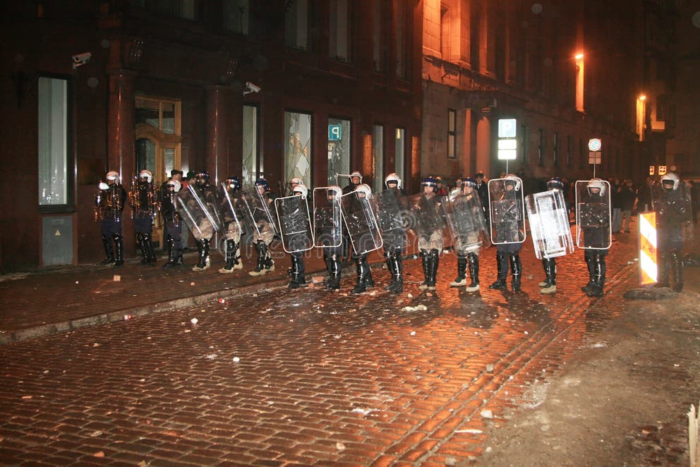 Latvian riot editorial stock photo. Image of defeat, march - 7745453