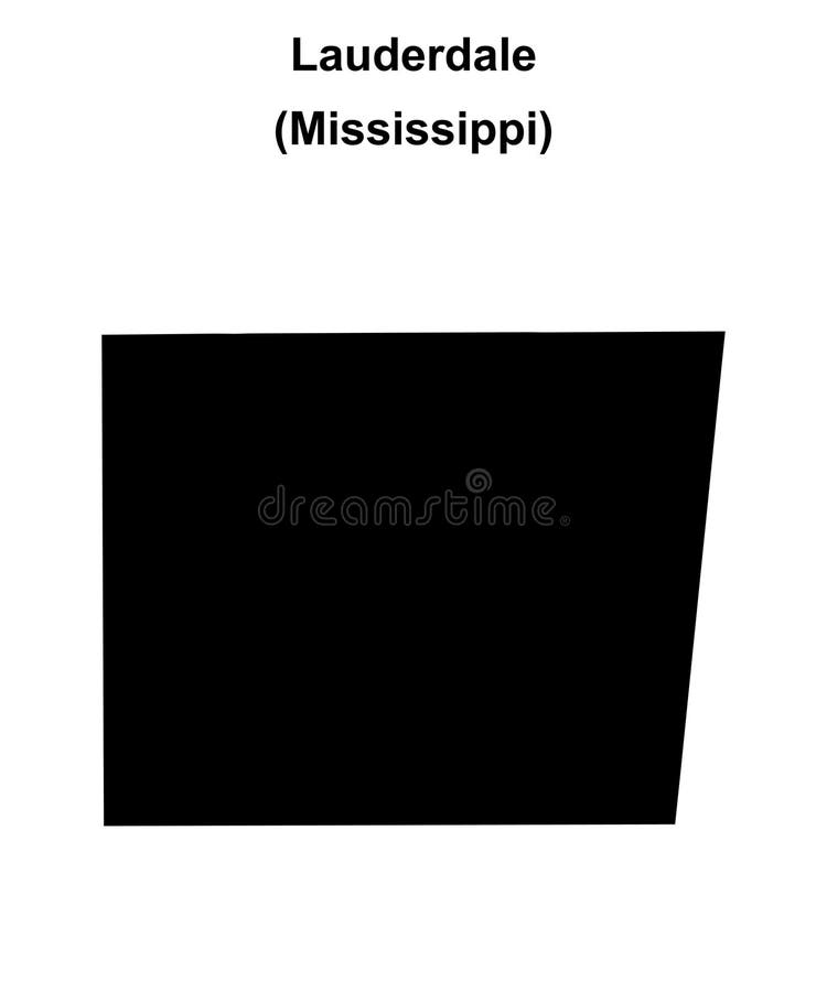 Lauderdale outline map stock vector. Illustration of lauderdale - 357457048