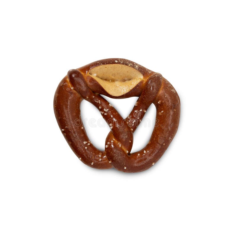 Laugen Pretzel Isolated on White Background with Clipping Path. Stock ...