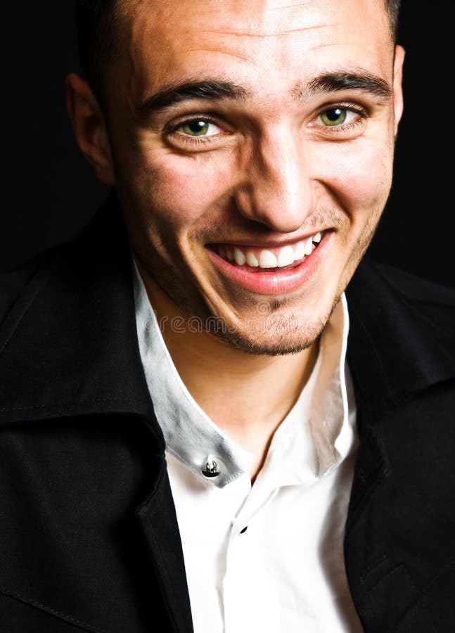 Laugh of amused funny man stock image. Image of studio - 8258487