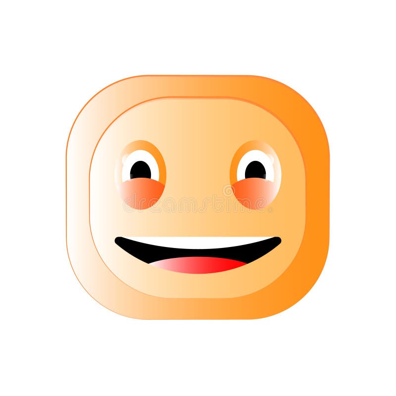 Laugh Expression. Smiling Icon Stock Vector - Illustration of cute ...