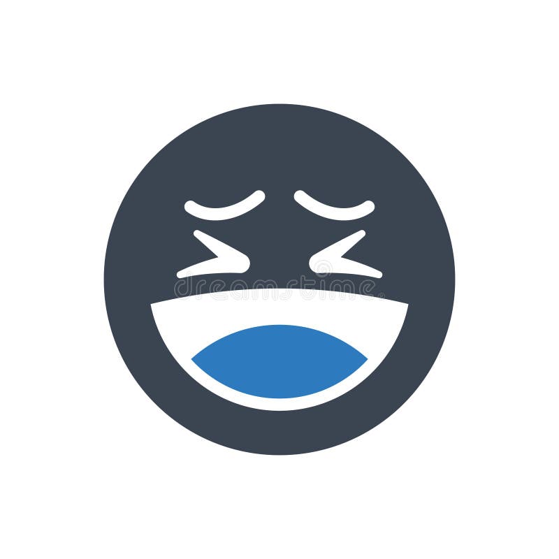 Laugh face icon stock vector. Illustration of laugh - 262612265