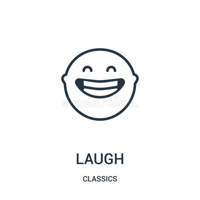 Laughing Icon Vector from Classics Collection. Thin Line Laughing ...