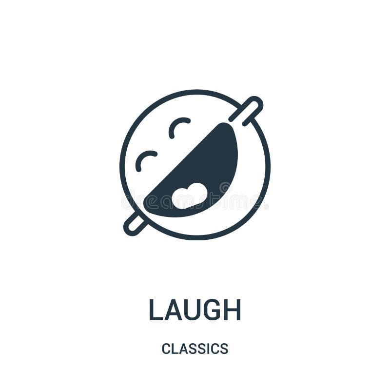 Laughing Icon Vector from Emoji Collection. Thin Line Laughing Outline ...