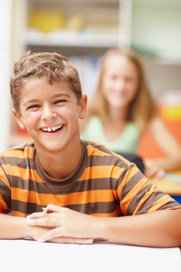 Laugh, Portrait and Boy in Kids Classroom for Learning, Growth and ...