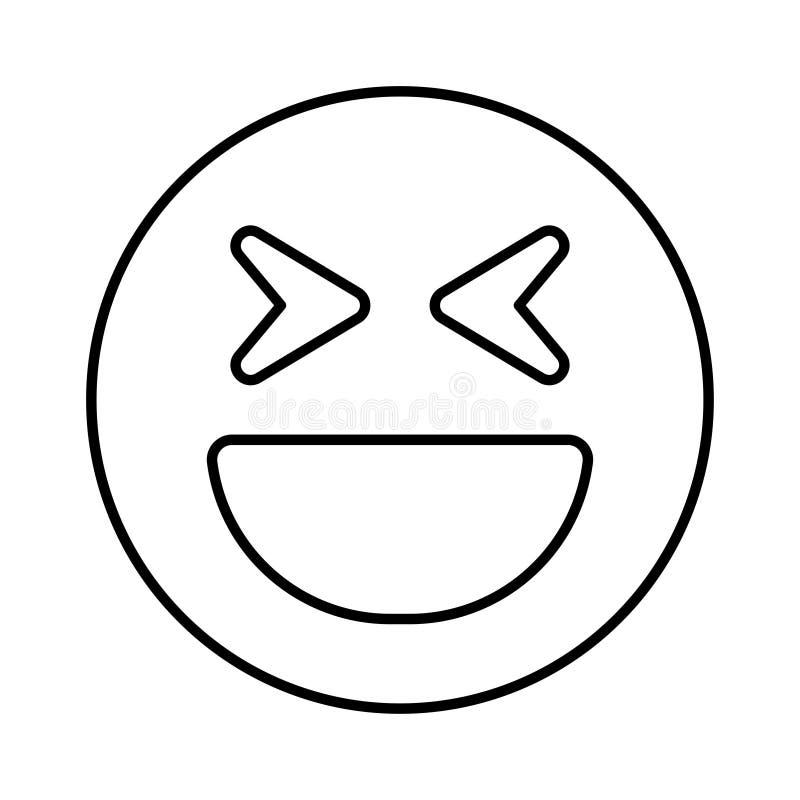 Laugh Squint Emoji Icon stock vector. Illustration of symbol - 257537830