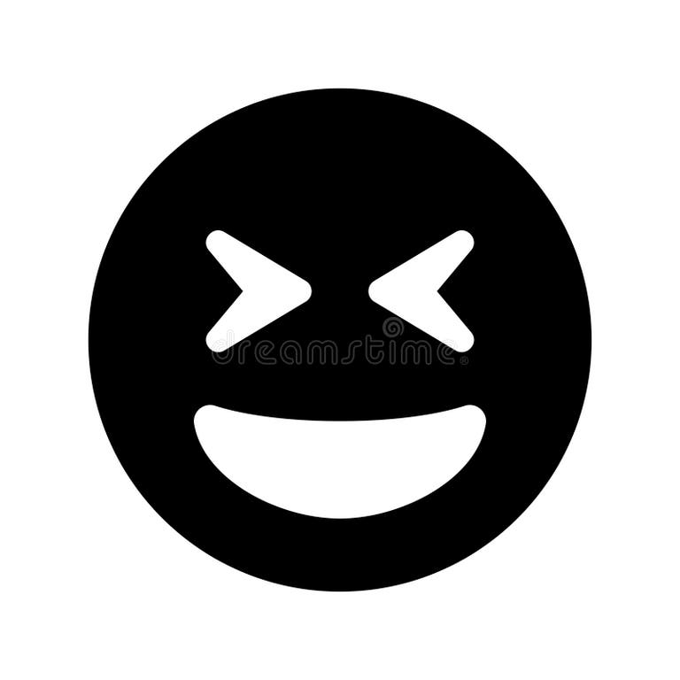 Laugh Squint Icon stock vector. Illustration of sign - 215839330