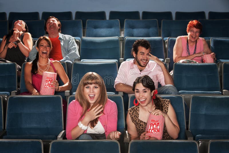 Laughing Audience in Theater Stock Photo - Image of people, audience ...