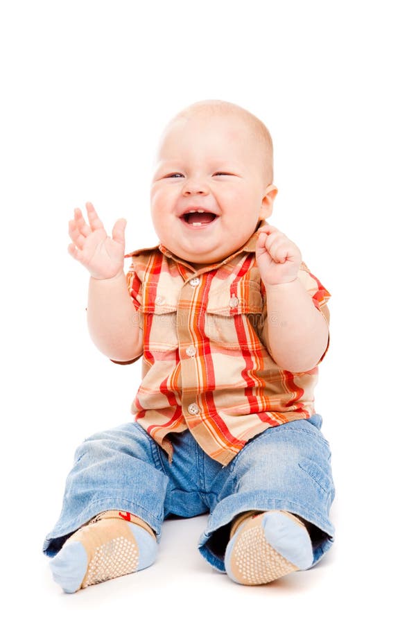 Laughing baby stock photo. Image of lovely, beautiful - 12379892