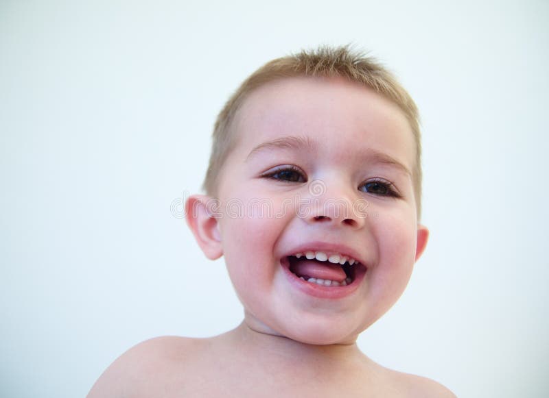 Laughing baby stock image. Image of baby, cheerful, face - 9152705